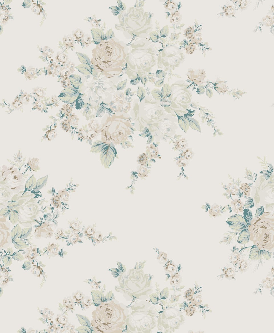Rachel Ashwell Shabby Chic® Blossom Teal On Grain Linen Swatch – Rachel ...