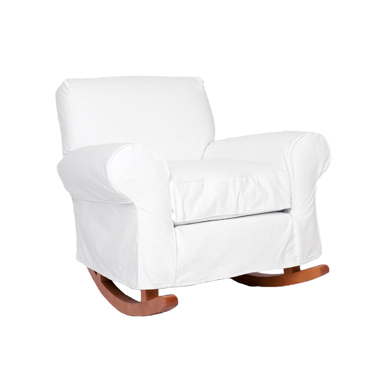 Slipcover Rocking Chair | Rocking Armchair with Rolled Arms – Rachel ...