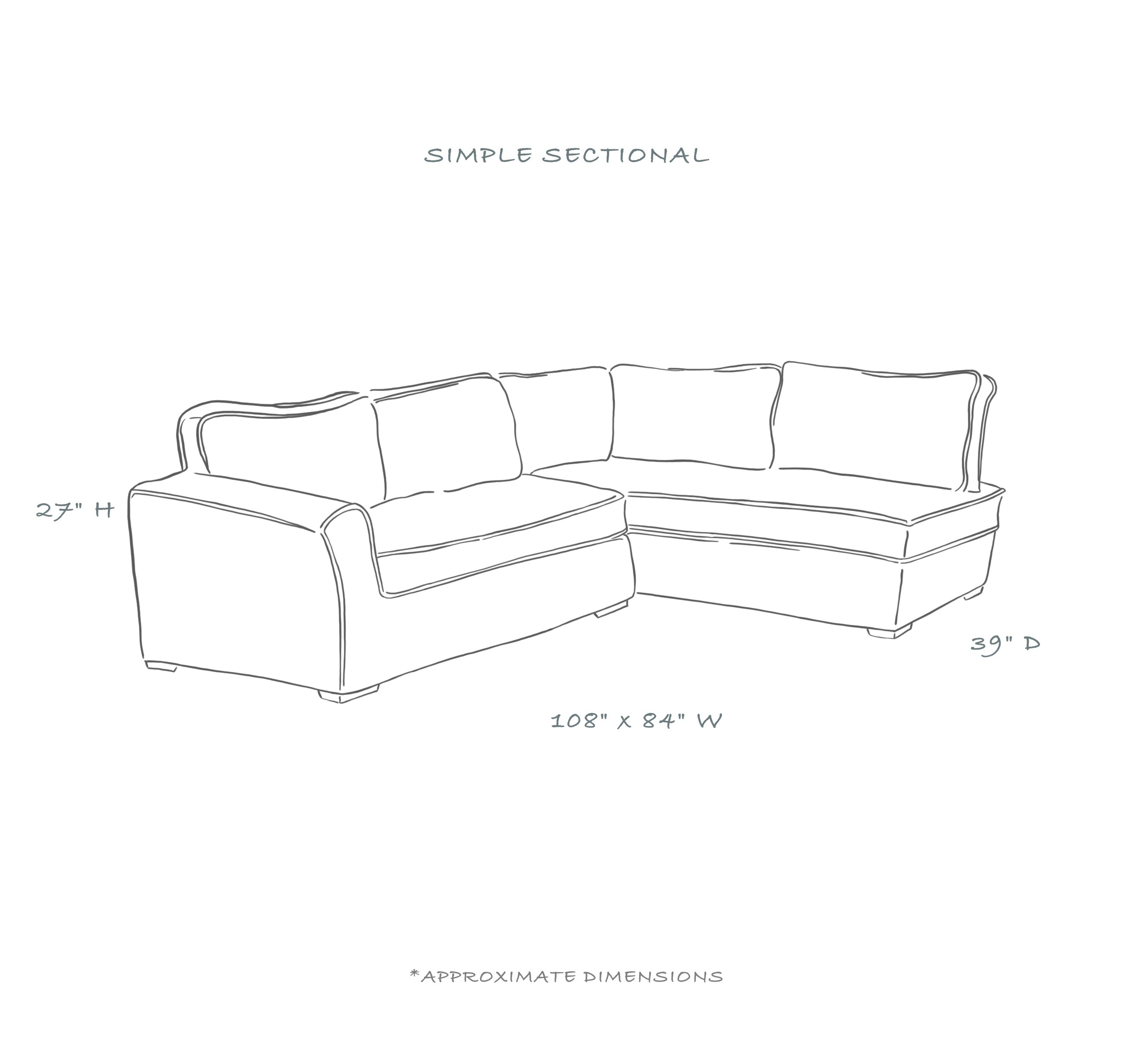 Simple Sectional Sofa | Rachel Ashwell Shabby Chic Couture